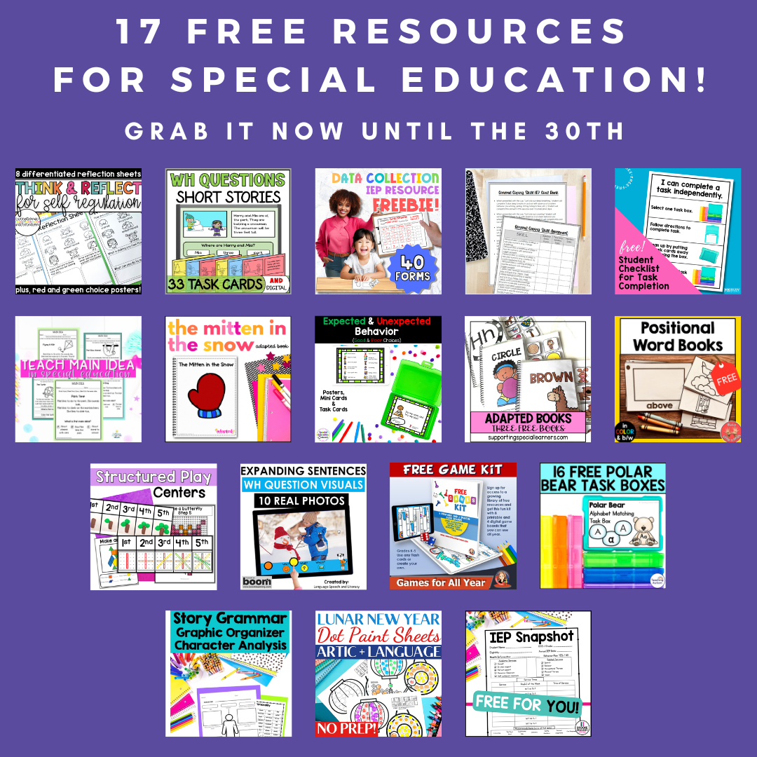 January Round-up of Special Education Freebies - Rakovic Speech and ...
